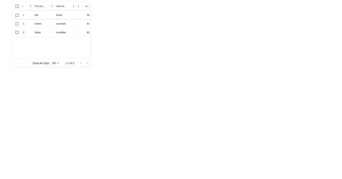 Data Grid - Free React, Mui Component