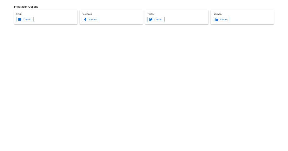 Service Integration Options - Free React, Mui Component