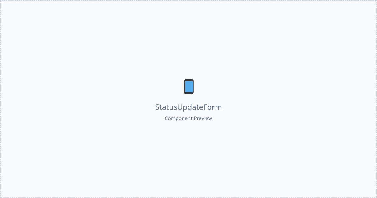 Status Update Form - Free React, Mui Component