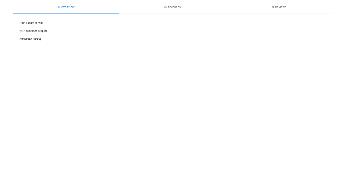Product Info Tabs - Free React, Mui Component