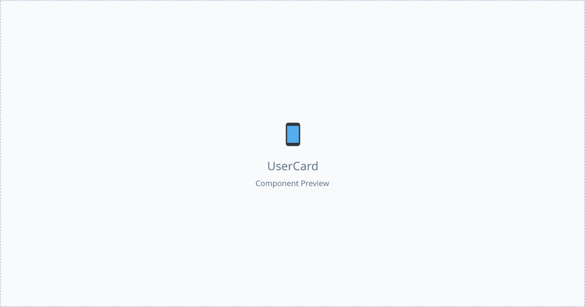 User Card Component for React with MUI