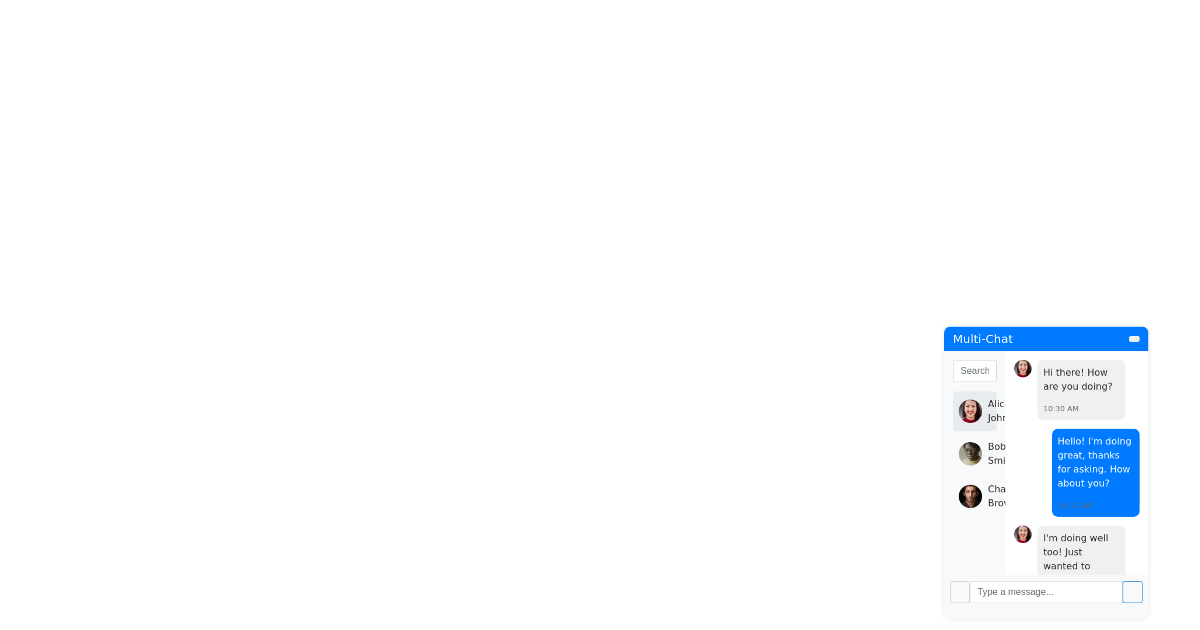 Floating Multi- Chat - Free Html, Bootstrap Component