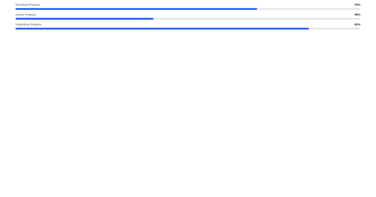 React Multiple Progress Bar Component with Tailwind