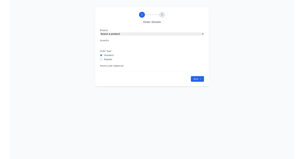 Multi Step Form - Free React, Tailwind Component