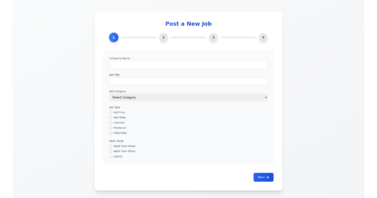 Stylish and Large Multi-Step Form Components in React with Tailwind CSS