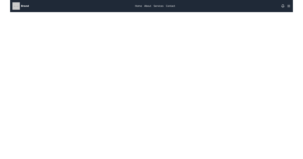 Navbar With Logo - Free React, Tailwind Component
