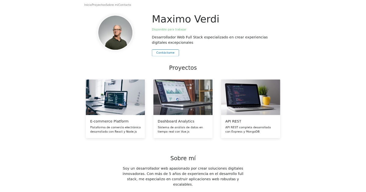 Portfolio Landing Page - Free Html, Bootstrap Component