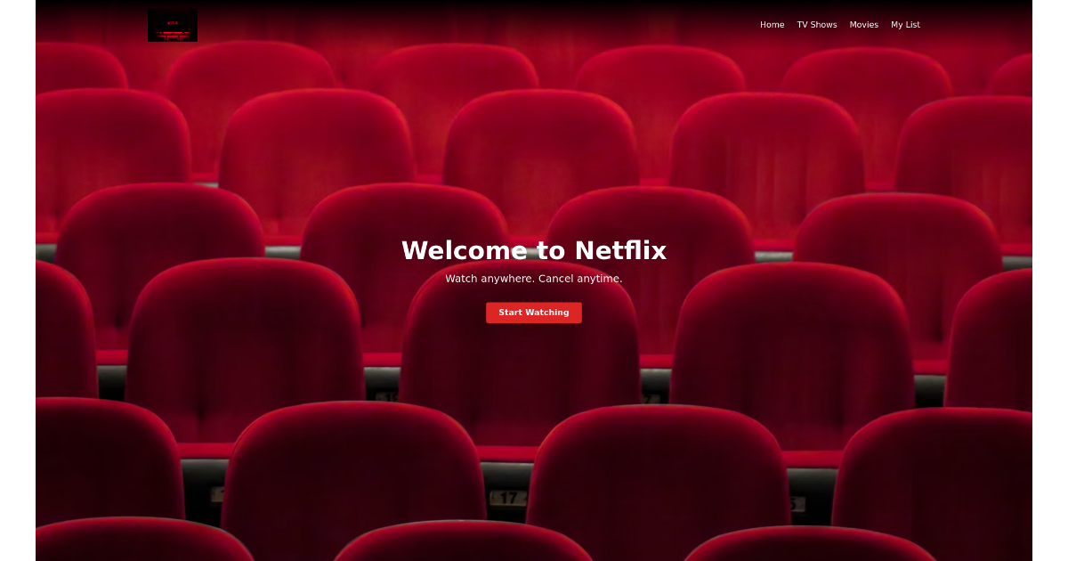 Netflix Landing Clone - Free Html, Tailwind Component