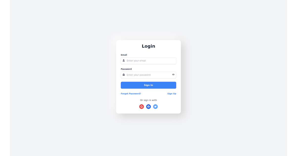 Neumorphic Login Page - Free React, Tailwind Component
