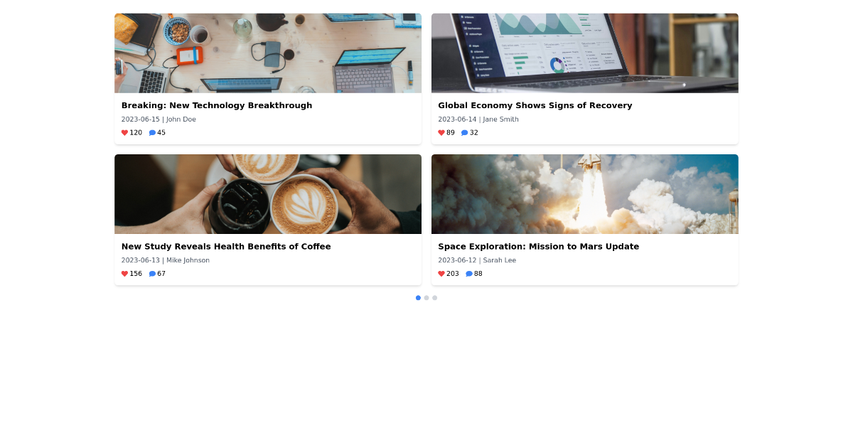 News Grid - Free React, Tailwind Component