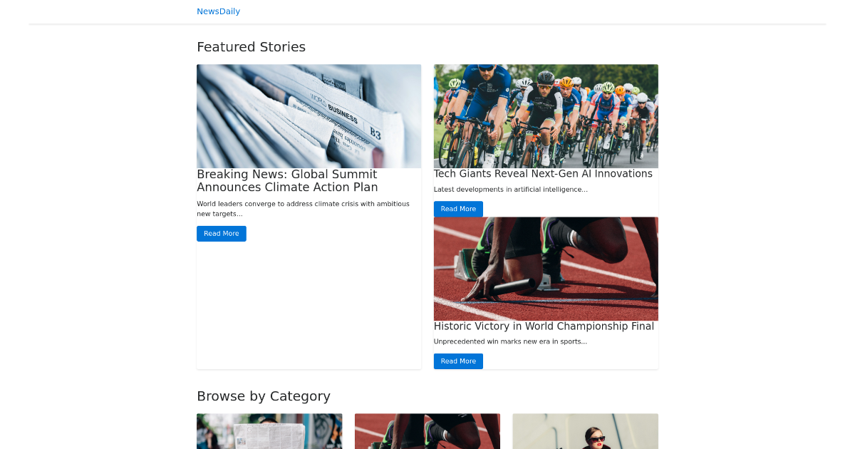 News Portal Homepage - Free Html, Bootstrap Component
