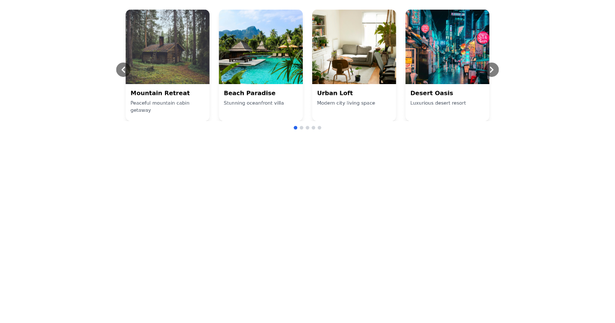 Carousel Card - Free React, Tailwind Component