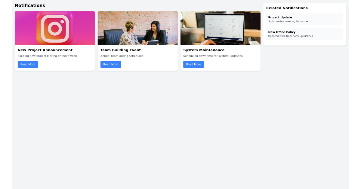 Notification List - Free React, Tailwind Component
