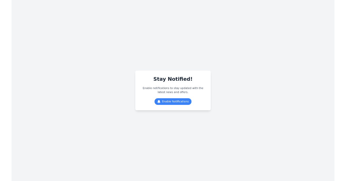 Notification Permission - Free React, Tailwind Component