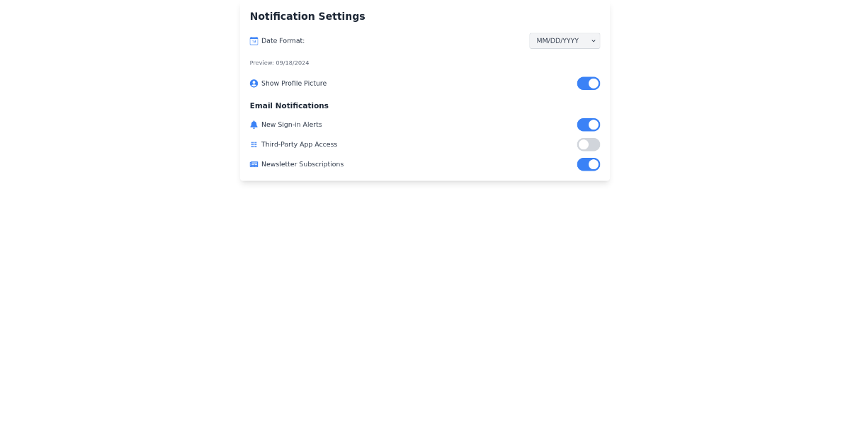 Notification Section - Free React, Tailwind Component