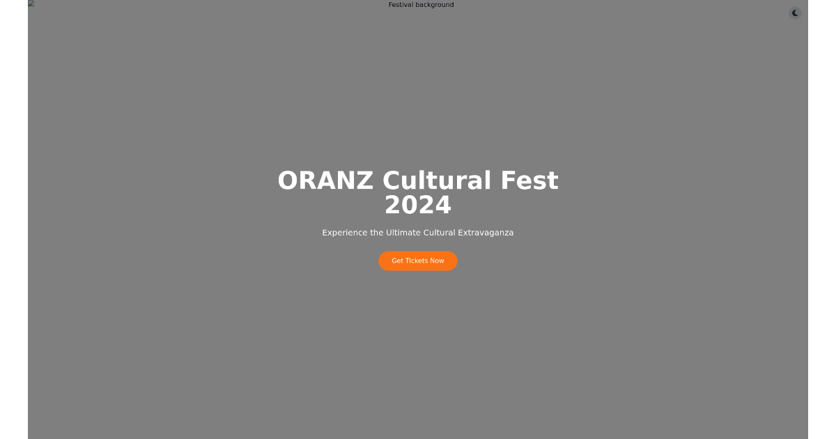 Oranz Fest - Free React, Tailwind Component