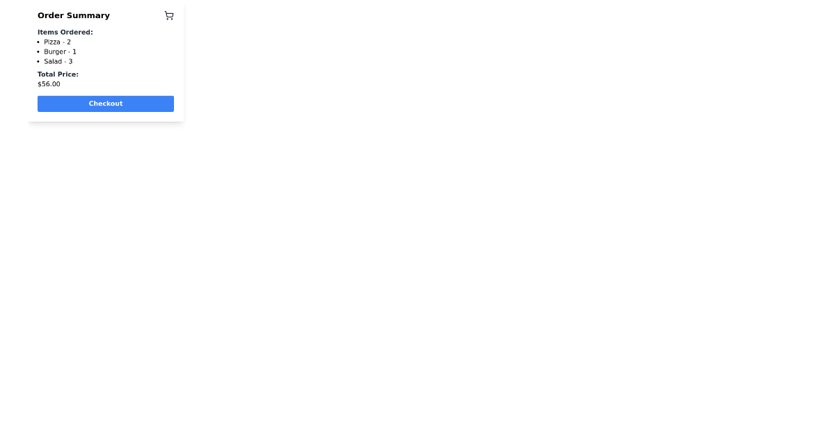 Order Card - Free React, Tailwind Component