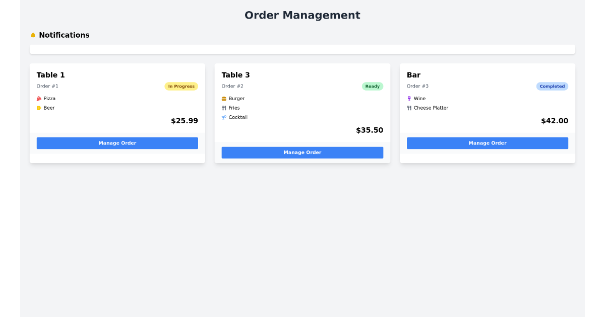 Order Management - Free React, Tailwind Component