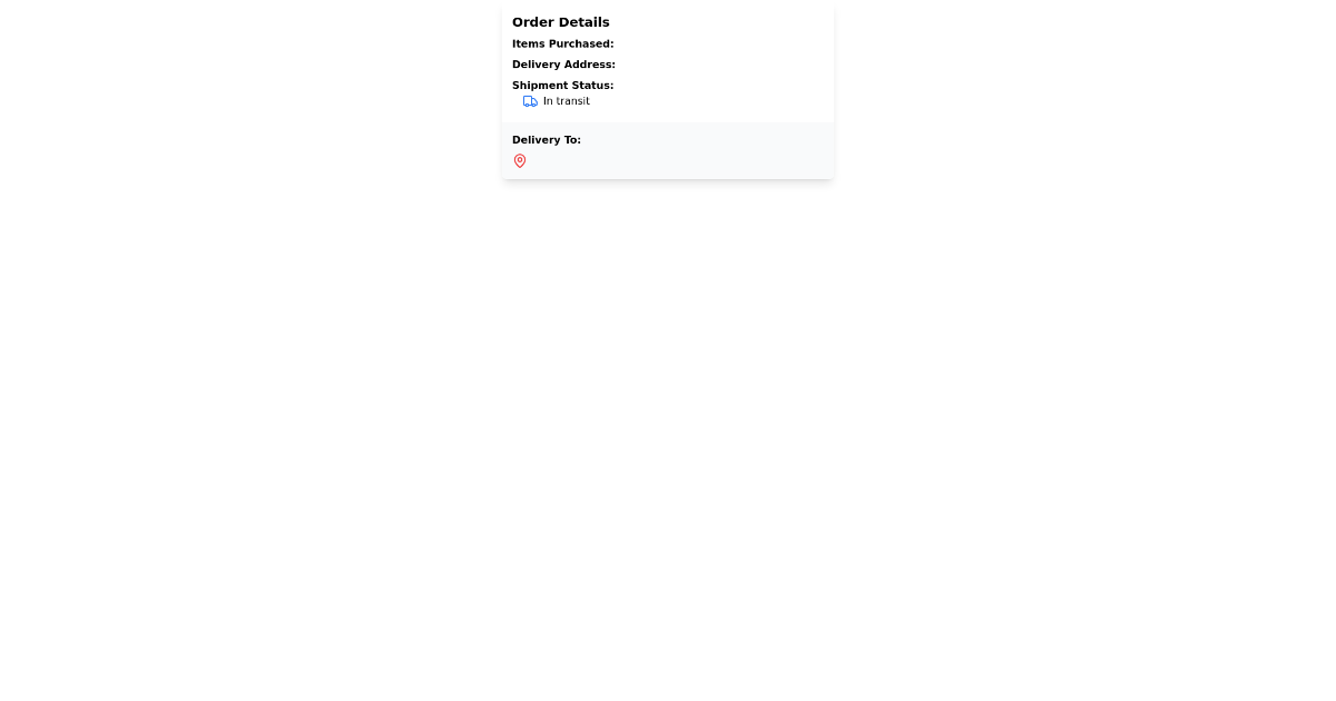 Customer Order Details - Free React, Tailwind Component