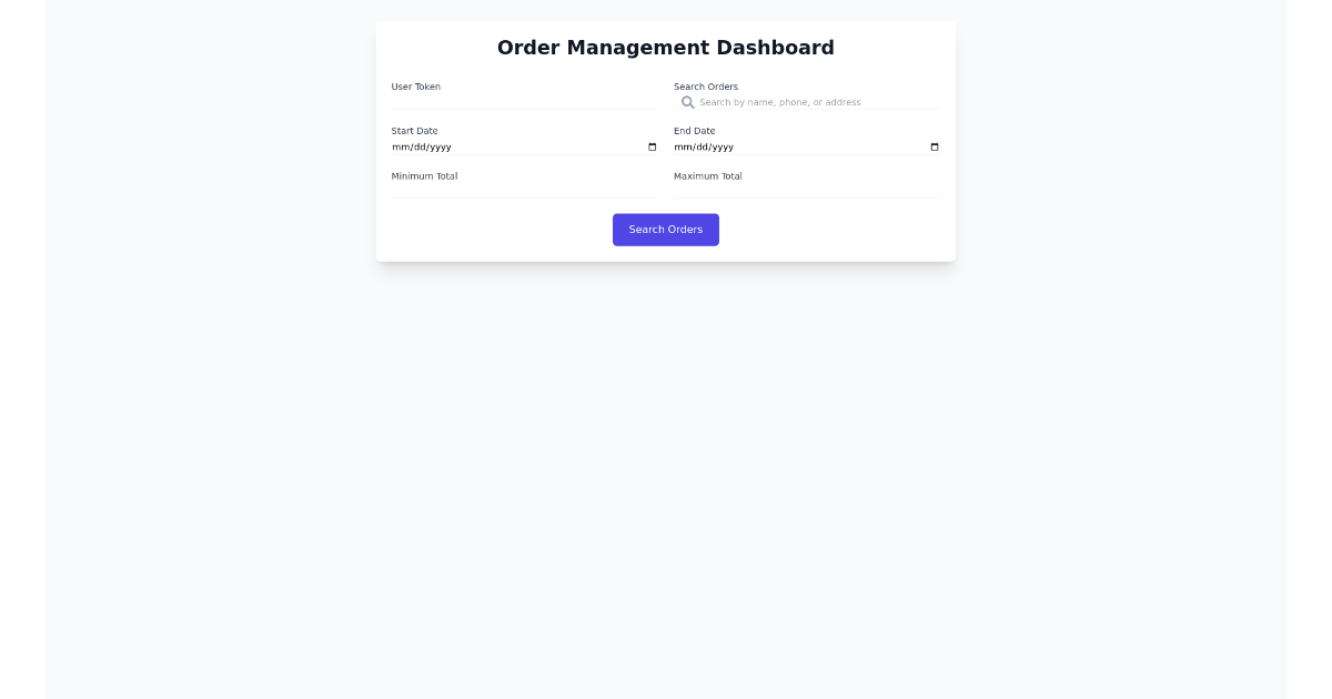 Order Management - Free React, Tailwind Component