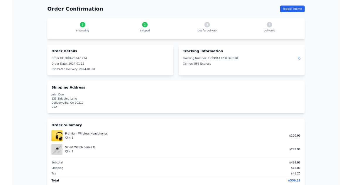 Default Component - Free React, Tailwind Component