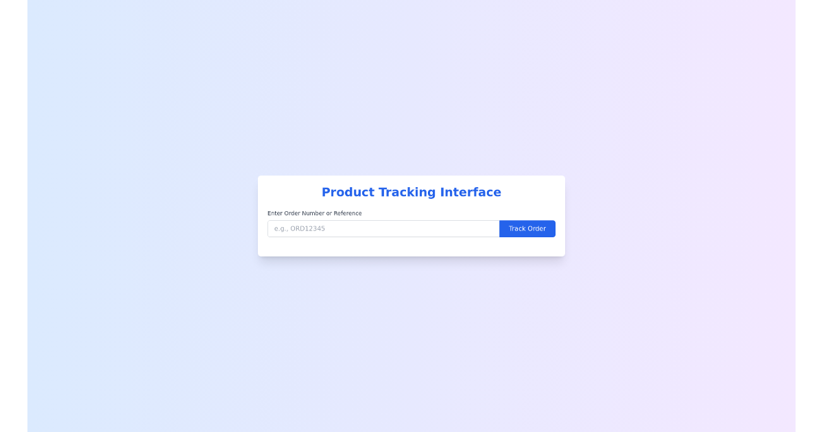 Product Tracking Interface - Free Html, Tailwind Component