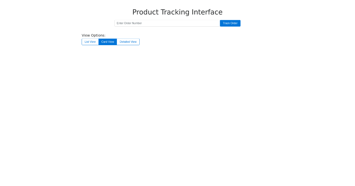 Product Tracking Interface - Free Html, Bootstrap Component