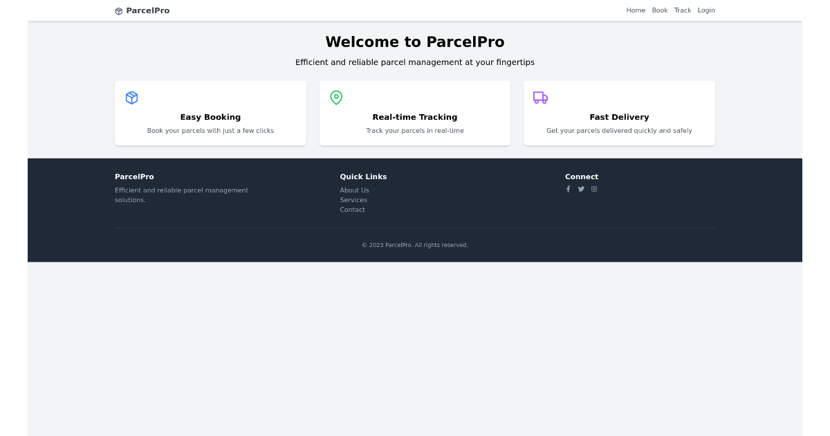 Parcel Management App - Free React, Tailwind Component