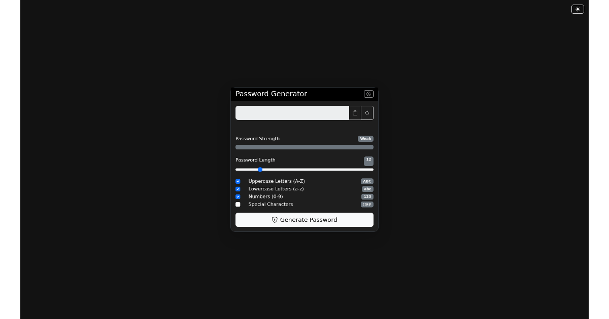 Password Generator Component - Free Html, Bootstrap Component