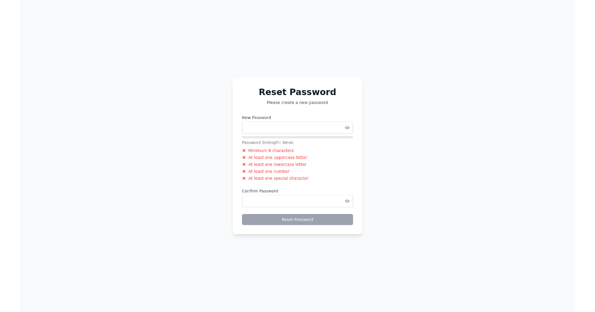Password Reset Form - Free React, Tailwind Component
