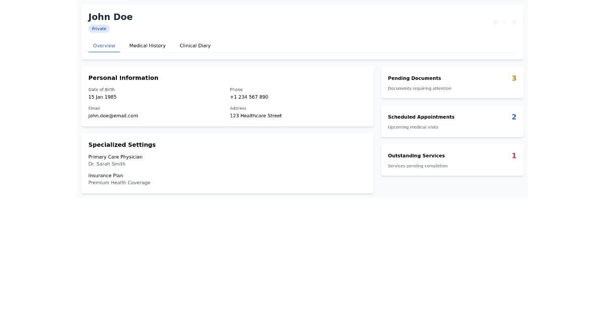 Patient Management Dashboard - Free Angular, Tailwind Component