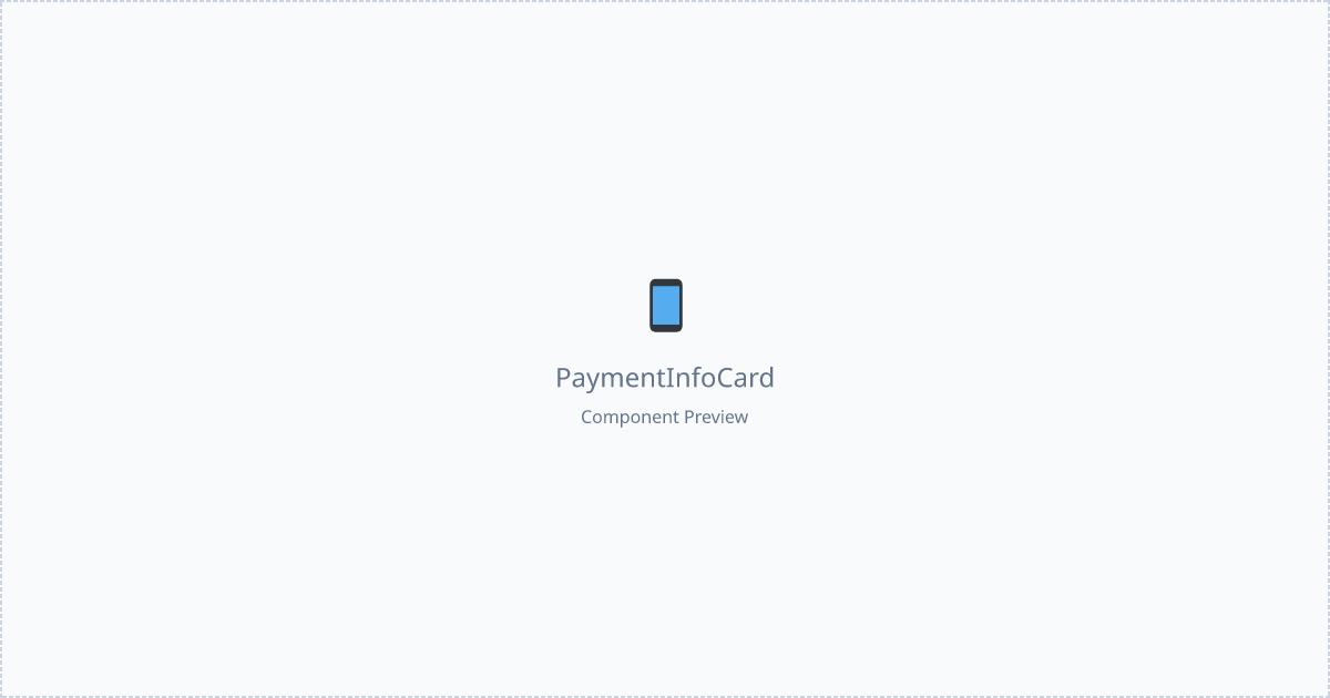 Payment Info Card - Free React, Tailwind Component