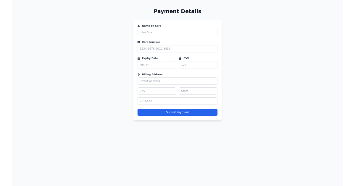 Payment Infrastructure - Free React, Tailwind Component