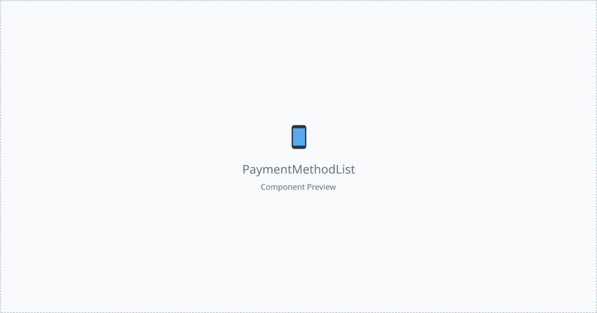 Payment Method List - Free React, Mui Component
