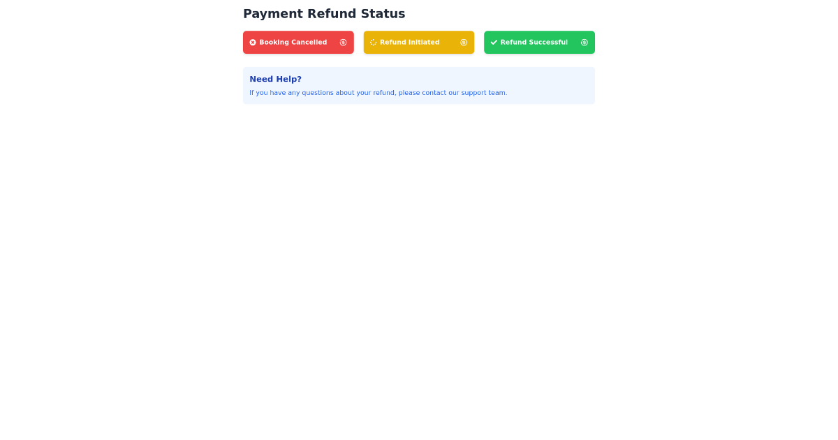 Refund Status Component - Free React, Tailwind Component