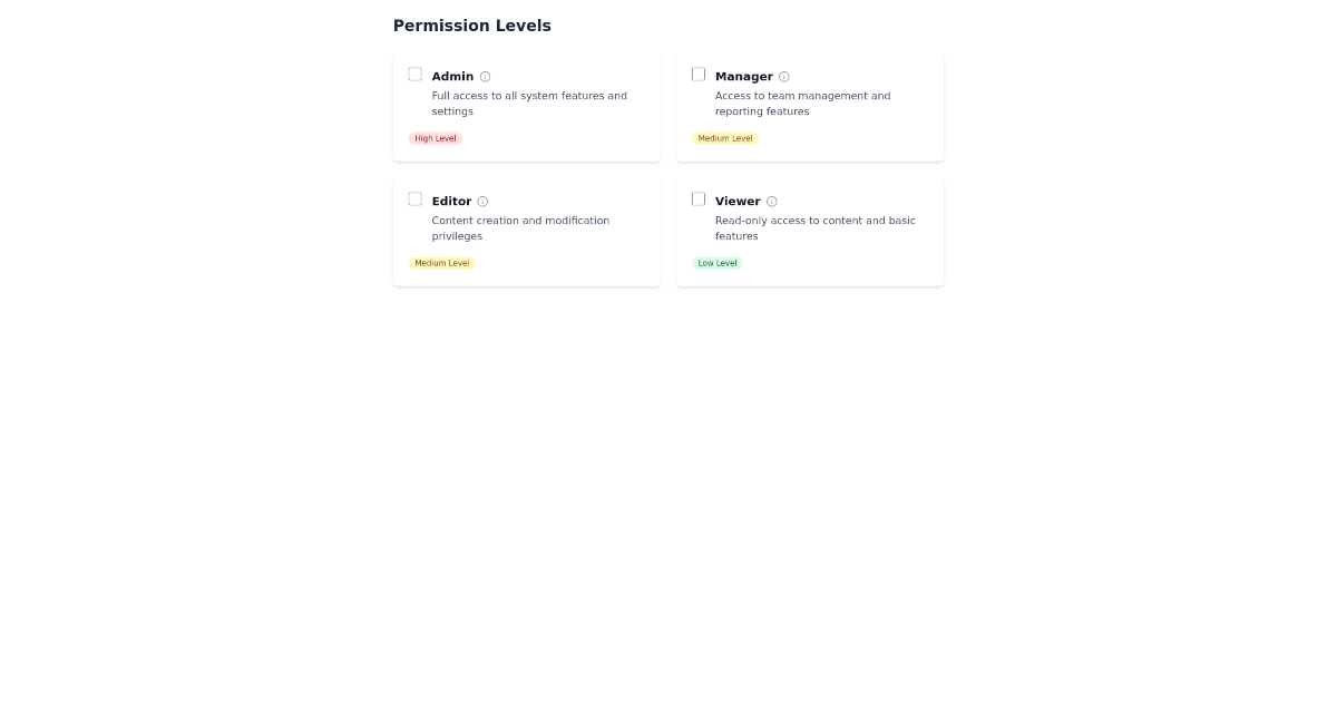 Permission Section - Free React, Tailwind Component