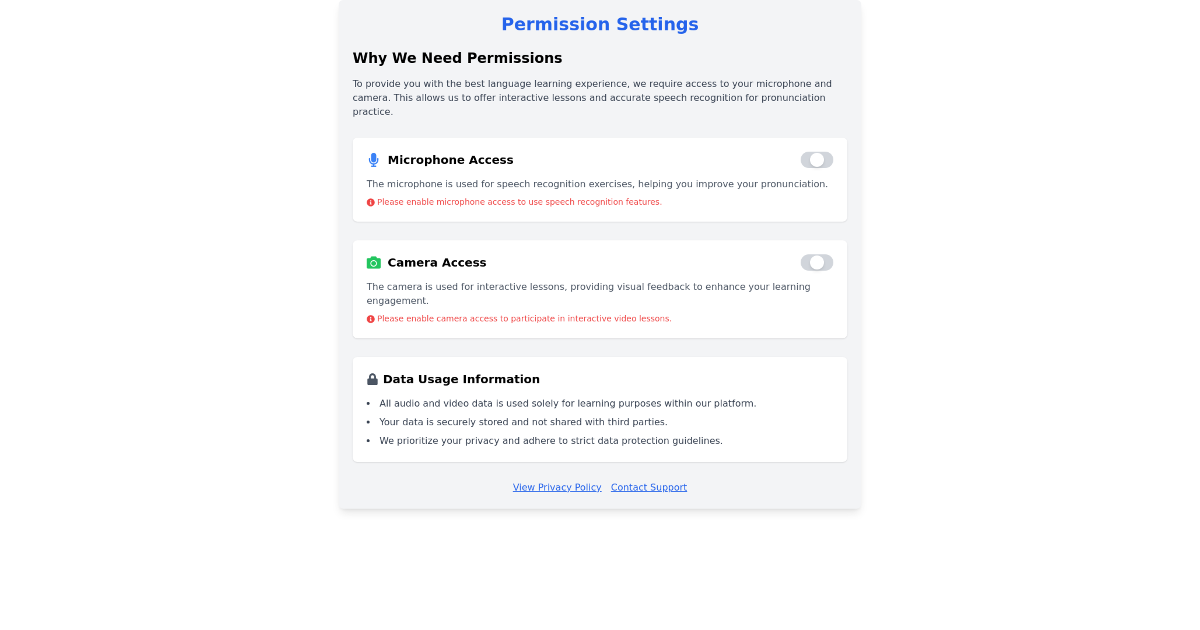Permission Section - Free React, Tailwind Component