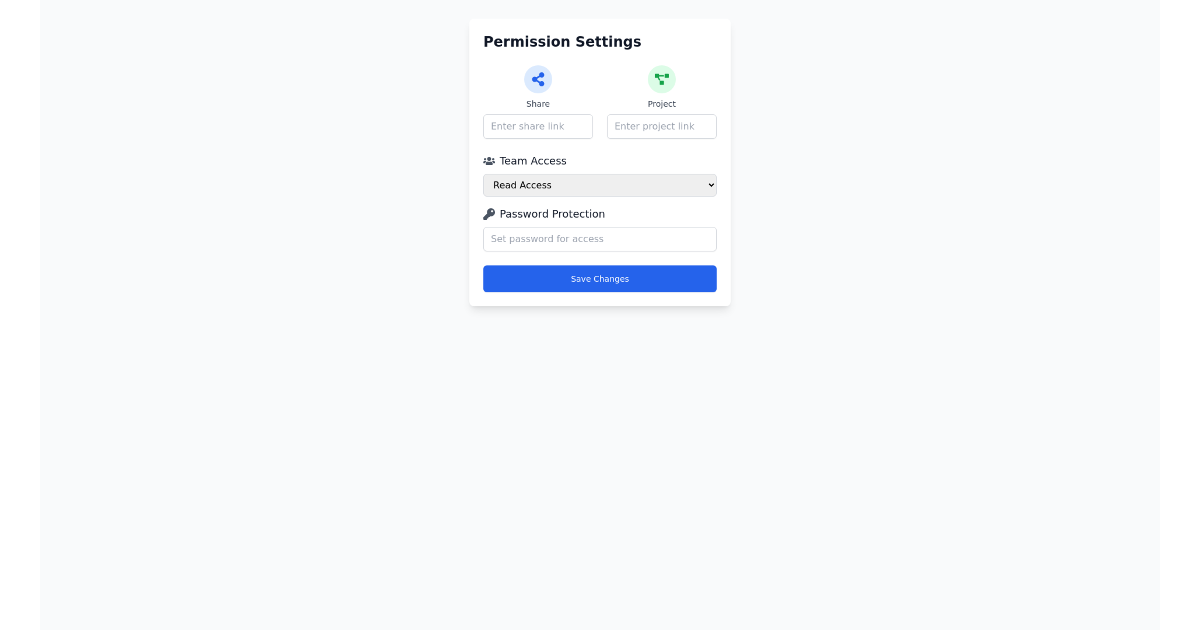 Permission Settings Free React Tailwind Component
