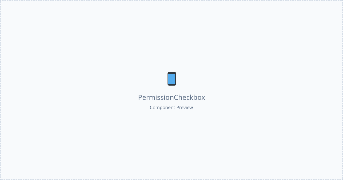 Permission Checkbox - Free React, Tailwind Component