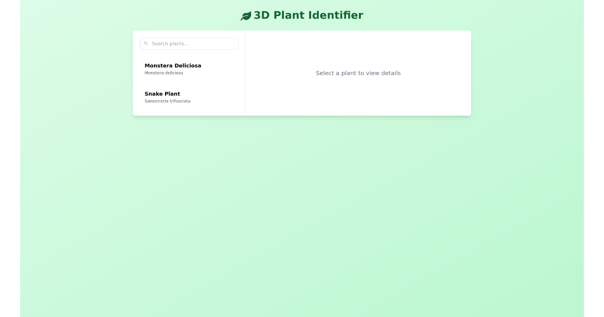 Plant Model - Free React, Tailwind Component