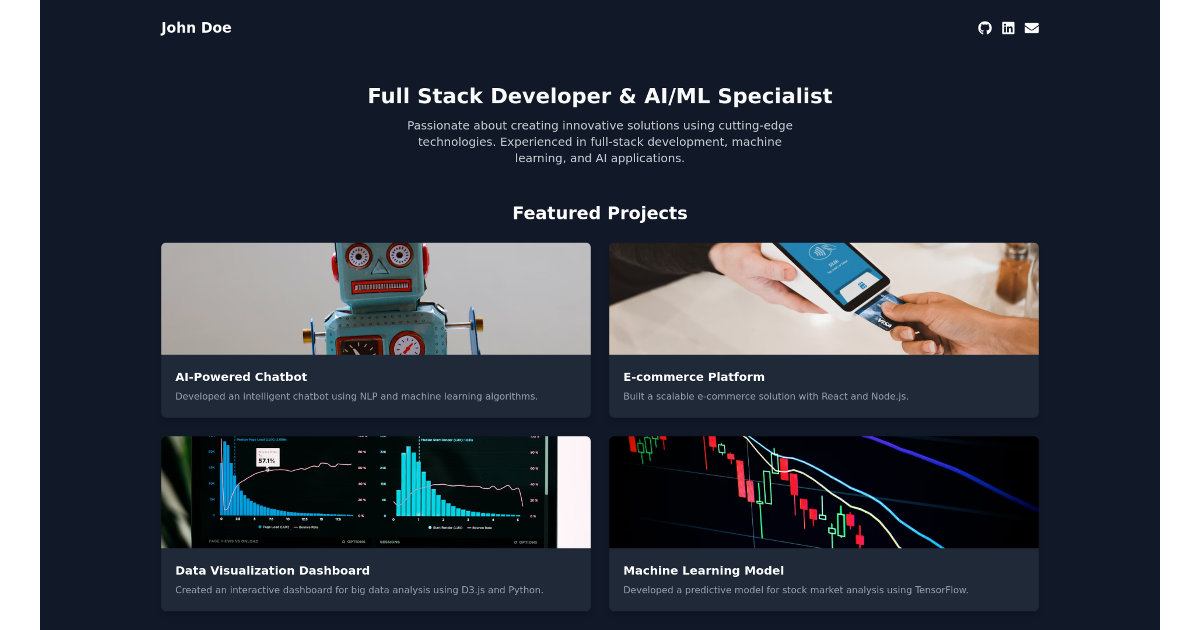 Landing Component - Free React, Tailwind Component