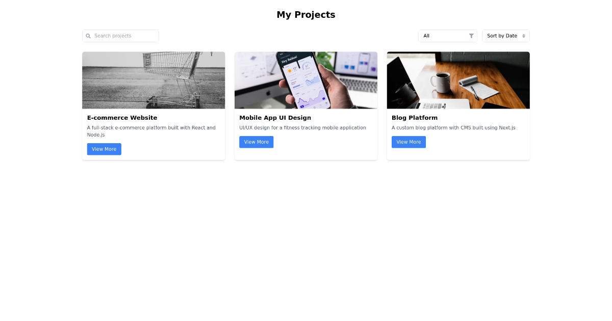 Project Card - Free React, Tailwind Component