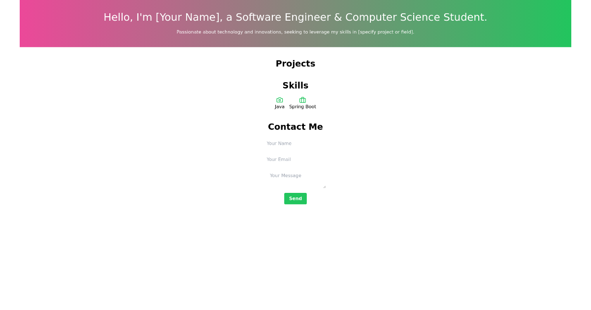 Portfolio Layout - Free React, Tailwind Component