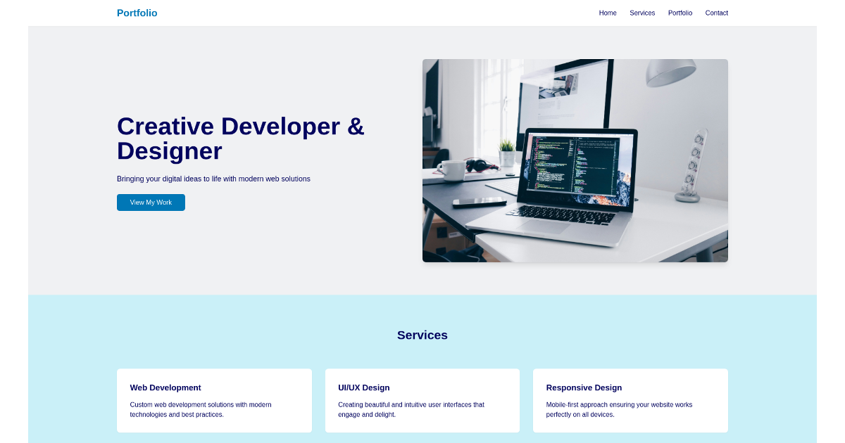 Build a Modern Portfolio Site with Tailwind, HTML, CSS, JavaScript, Python, and C