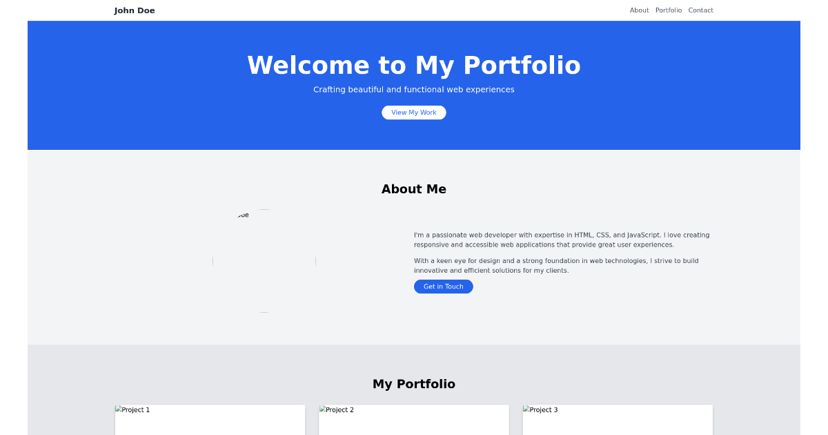 Dynamic Portfolio Interface - Free Html, Tailwind Component