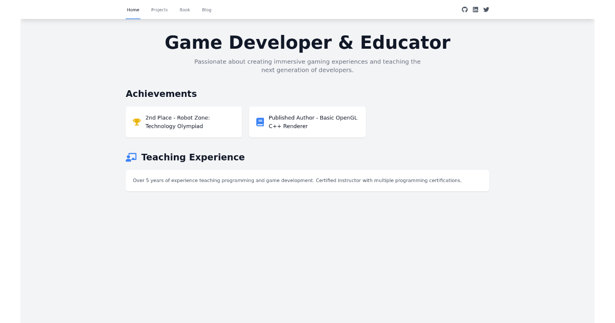 Professional Portfolio of a Game Developer & Graphics Programmer ...