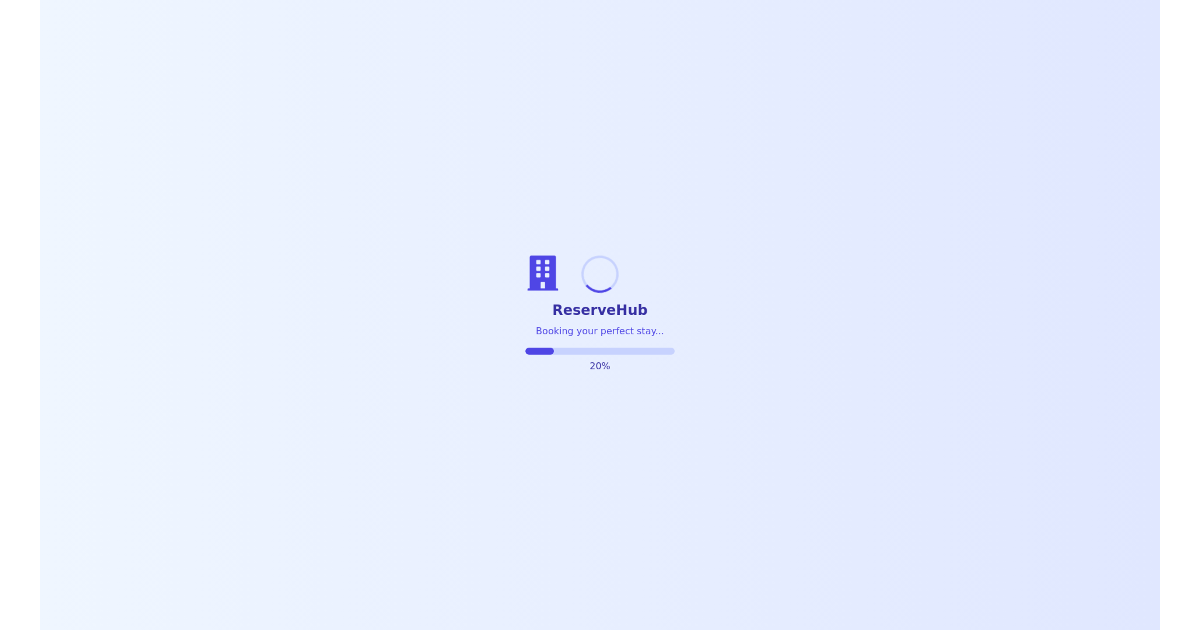 ReserveHub Preloader - Modern React & Tailwind Loading Indicator