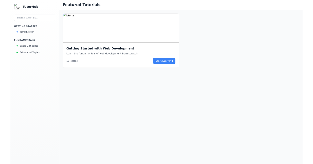 Premium Tutorial Platform - Free Html, Tailwind Component