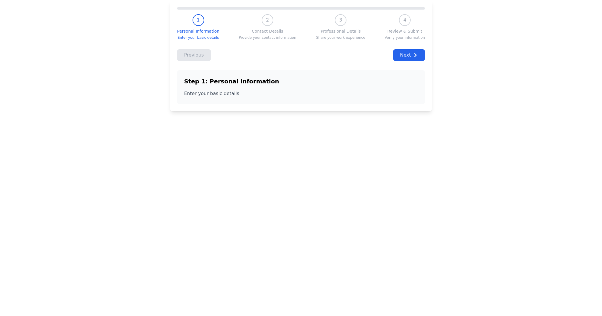 Dynamic Stepper - Free React, Tailwind Component