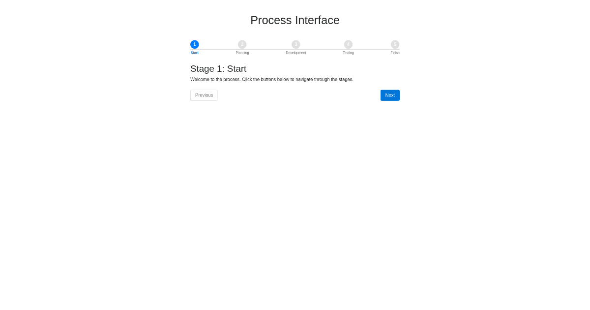 Process Interface - Free Html, Bootstrap Component